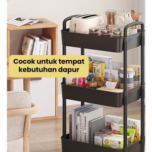 Jual RAK DAPUR RAK 4 TINGKAT DENGAN RODA SQUARE RAK SUSUN SERBAGUNA ...