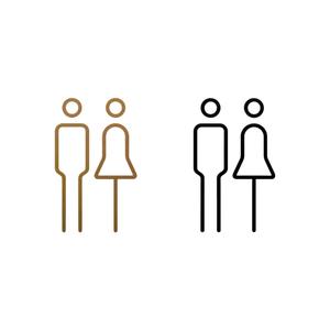 Jual Male Female Toilet Sign Figure Set Bathroom Sign 3D for Restaurant ...
