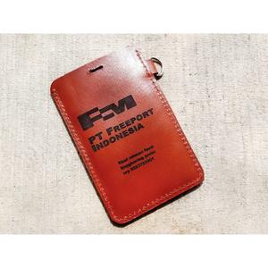Jual Custom Name Tag Kulit Sapi Logo PT. FREEPORT INDONESIA- Lanyard ...