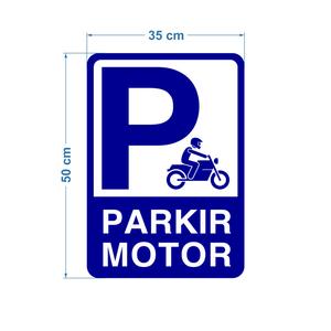 Jual Rambu Plang Parkir Motor 35Cm X 50Cm Plat Alumunium Berkualitas ...