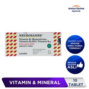 Jual NEUROSANBE STRIP 10 TABLET / VITAMIN B KOMPLEKS / KIMIA FARMA ...