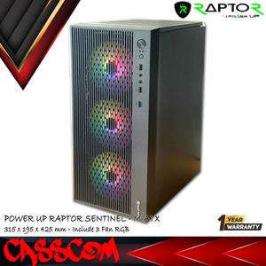 Jual New Casing PC Power Up Raptor Sentinel Mid Tower ATX With 3 Fan ...