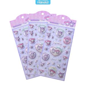 Jual My Melody Kuromi Embossed Foil Stickers 2433-6135 / Sticker ...