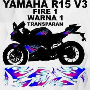 Jual [COD] striping sticker stiker polet lis yamaha r 15 v3 api fire 1 ...