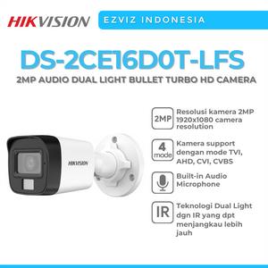 Promo HIKVISION DS-2CE16D0T-LFS 2MP SMART HYBRID LIGHT AUDIO BULLET CAMERA - 2.8mm - Jakarta ...