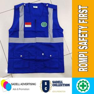 Jual Rompi Proyek Rompi Lapangan Rompi Safety First Biru - Jakarta ...