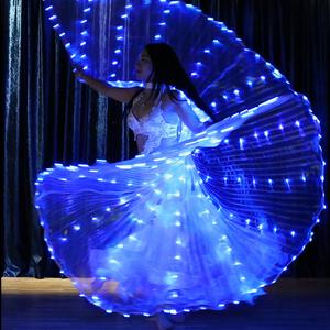 Jual Yellow LED Isis Wing with Telescopic Stick Belly Dance Butterfly ...