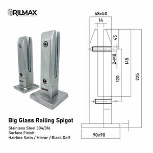 Jual Spigot Railing SS304 Tiang Balustrade Balkon Tangga Kaca Stainless ...