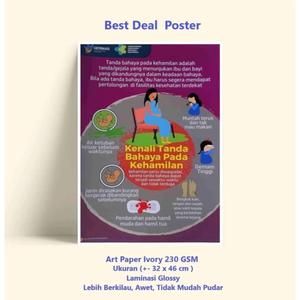 Jual Poster Ibu Hamil Poster Kebidanan Poster Kenali Tanda Bahaya Pada - Jakarta Pusat - Caren ...