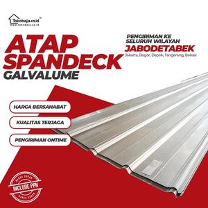 Jual ATAP SPANDECK / SPANDEX / SPANDEK GALVALUM LEBAR 1 METER TMJ ROOF ...