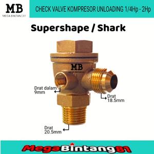 Jual Check valve kompresor 2 hp check valve kompresor 1/2 - 2hp ...