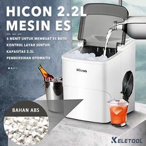 Jual Hicon Ice Maker Mesin Es Batu Machine Rumah 15Kg Hari Membuat Es ...