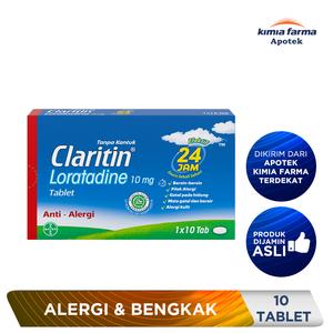 Jual CLARITIN 10 MG OTC DUS 10 TABLET / OBAT ALERGI / KIMIA FARMA ...