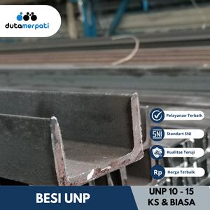 Jual Besi UNP atau Kanal U 100 Ukuran 99 x 49 x 4.5 x 3.1 mm Panjang 6 ...