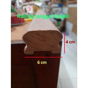 Jual Pegangan Tangga Relling Tangga Hand Rail Kayu Kamper Singkil Per ...