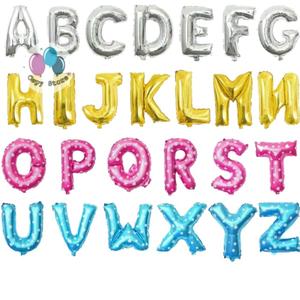 Jual Balon Foil Huruf / Balloon Alphabet / Balon Huruf dan Angka 40cm ...