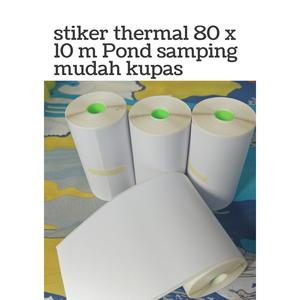 Jual Label Sticker Continuous 80 mm x 10 meter , ada gap 2 mm di ujung ...