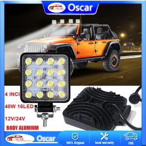 Jual LAMPU TEMBAK SOROT LED WORKLIGHT 16MATA 27WATT 12V&24V KOTAK&BULAT ...