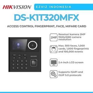 Jual HIKVISION DS-K1T320MFX ACCESS CONTROL FINGERPRINT, FACE, MIFARE ...