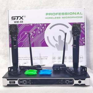 Jual Mic Wireless STX WM08 Microphone Vocal 2 Handheld Mik Mikrofon ...
