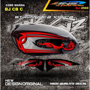 Jual NEW VARIASI STICKER BODY MOTOR CB BATIK / STRIPING CUSTOM CB 125 ...