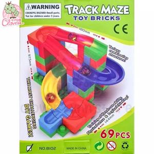 Jual TRACK MAZE TOY BRICKS 69 PCS 8102 puzzle block marble ball motorik ...
