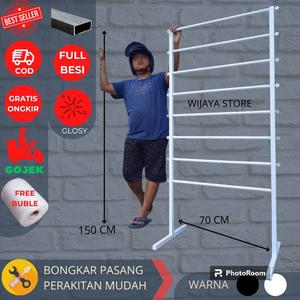 Jual Rak Jilbab Kain Kertas Kado 8 susun PUTIH full besi asli packing ...