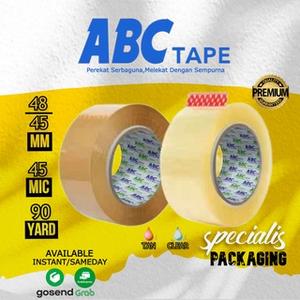 Jual Lakban Murah Bening / Coklat OPP - 45mm X 46M ASLI Panjang dan ...