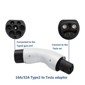 Jual Type 2 to Tesla TPC Adapter 32A 7KW EV Charger IEC 62196 Socket ...