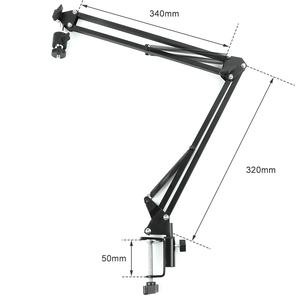 Jual Adjustable Articulating Arm Clamp Microscope Bracket 50mm Ring ...