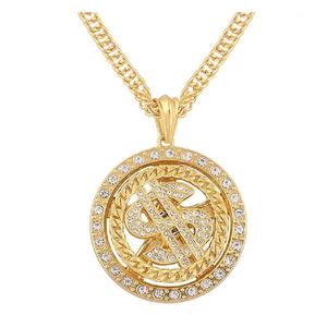 Jual Money Dollar Necklace Chain Rapper Gold Chain Dollar Bill Money ...