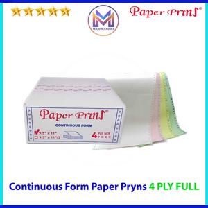Jual Kertas Continuous Form 4 Ply Full Paperpryns / Ukuran 9,5x11 ...