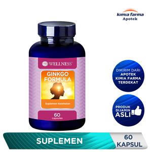 Jual WELLNESS GINKGO FORMULA 60 KAPSUL / SUPLEMEN OTAK / KIMIA FARMA ...