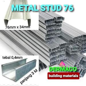 Jual PREMIUM METAL STUD 76 / RANGKA PARTISI GYPSUM / BAJA RINGAN ...