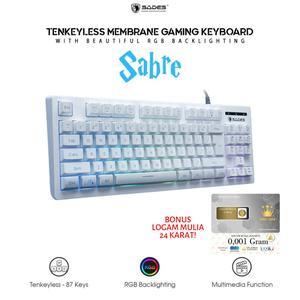 Jual SADES Sabre TKL RGB Membrane Gaming Keyboard Garansi Resmi - Hitam ...