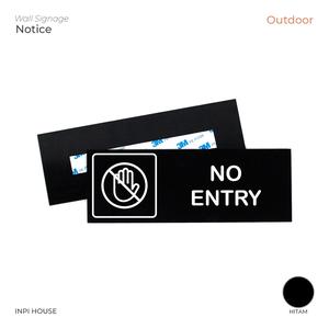 Jual no entry signage - sign board dilarang masuk - no entry - acrylic ...