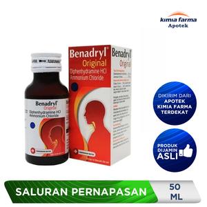 Jual BENADRYL ORIGINAL SIRUP 50 ML / OBAT BATUK ALERGI / KIMIA FARMA ...