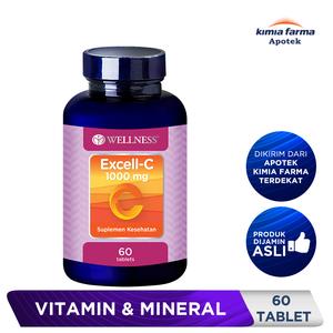 Jual WELLNESS EXCELL-C 1000 MG 60 TABLET / VITAMIN C / KIMIA FARMA ...