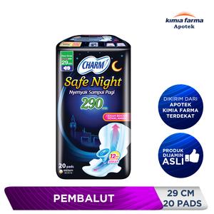 Jual CHARM SAFE NIGHT WING 29 CM 20 PADS / PEMBALUT WANITA / KIMIA ...