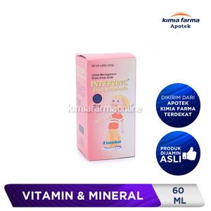 Jual INTERZINC SIRUP 60 ML / PENGGANTI CAIRAN TUBUH / KIMIA FARMA ...