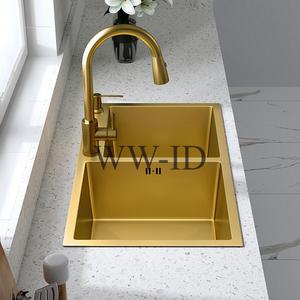 Jual Kitchen Sink Gold Bak Cuci Piring 2 Lubang Emas Full Ukuran 82 x ...