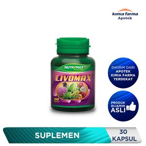 Jual NUTRIMAX LIVOMAX 30 KAPSUL / SUPLEMEN KESEHATAN HATI / KIMIA FARMA ...