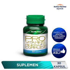 Jual NUTRIMAX PRO VITAMINS & MINERALS COMPLEX 30 KAPSUL / MULTIVITAMIN ...