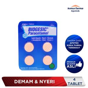 Jual BIOGESIC BLISTER 4 TABLET / OBAT DEMAM NYERI / KIMIA FARMA ...