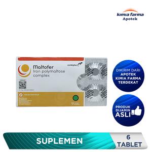 Jual MALTOFER STRIP 6 TABLET KUNYAH / SUPLEMEN PENAMBAH DARAH / KIMIA ...