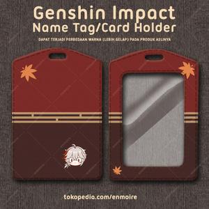 Jual preorder only genshin impact (liyue, inazuma) name tag/card holder ...