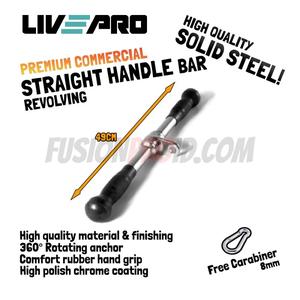 Jual Handle Bar Biceps Triceps Straight Bar Cable Attachment Gym ...