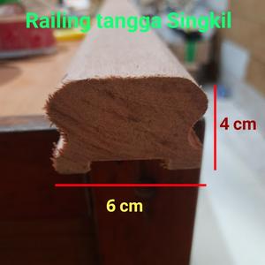 Jual PPC Pegangan Tangga Relling Tangga Hand Rail Reling Kayu Kamper ...