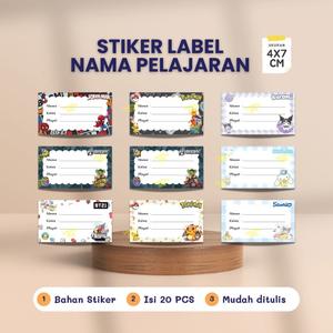 Jual Stiker Label Buku Pelajaran Karekter / Stiker Mapel / Stiker Buku ...