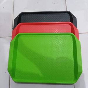 Jual Nampan tray food court tebal kotak hitam merah hijau 43 cm 30.5cm ...